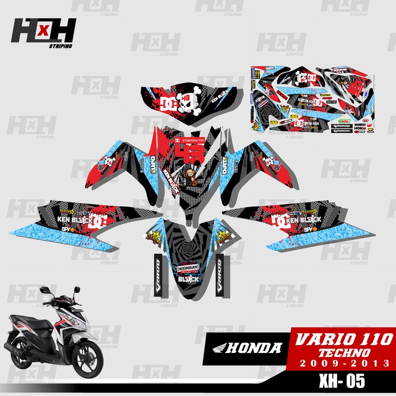 Jual Decal Stiker Fullbody Vario 110 Techno Karbu 2009 - 2013 Sticker ...