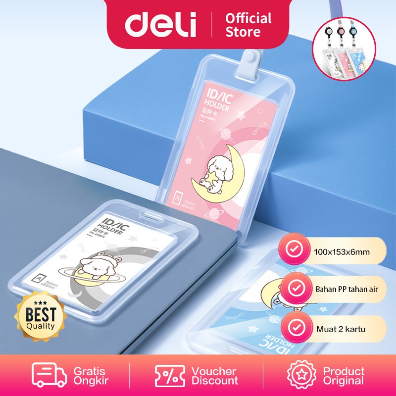 Jual Tali Name Tag Deli Gantungan Kartu Transparan (Putih) 64804 ...