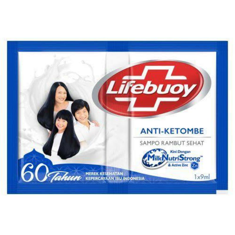 Jual Shampoo lifebuoy biru sachet 9 ml anti ketombe 1 renceng (12 pcs ...