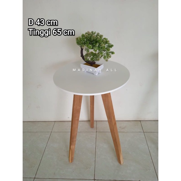 Jual Meja Hias Minimalis D43 cm T 63/Meja Samping/Meja Kopi | Shopee ...