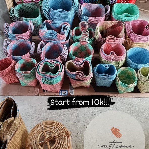 Jual Craftzone Bakul Beras Tanaman Bakul Plastik Murah Unik Handmade Kerajinan Tangan Bakul ...