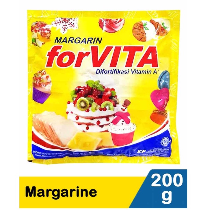 Jual Forvita margarin sachet 200 gr / forvita margarine sachet 200gr ...
