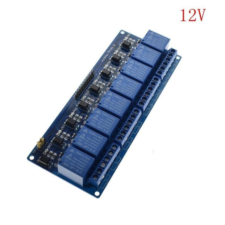 Jual Relay module 8 channel 12V optocoupler Low Level Trigger PLC AVR ...
