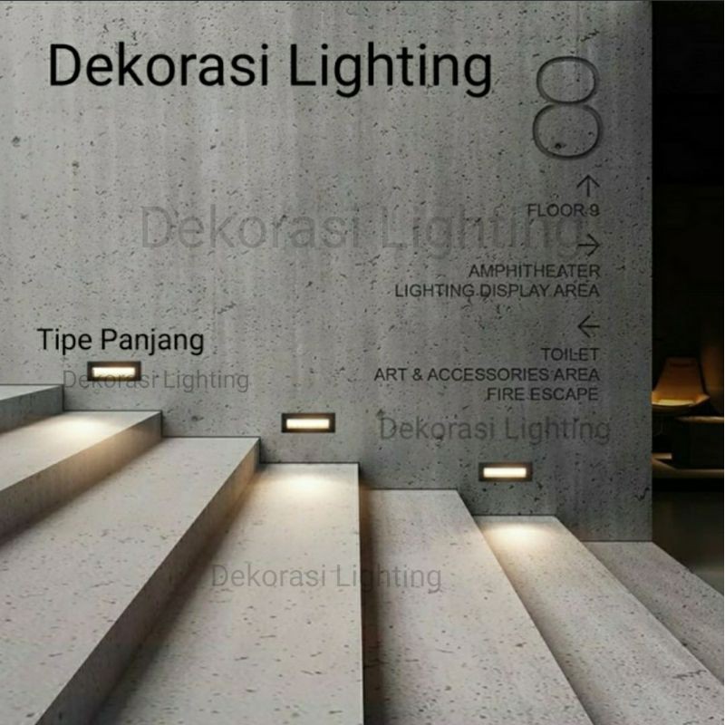 Jual LAMPU TANGGA DINDING LED OUTDOOR WATERPROOF STAIRS STEP LIGHT ...