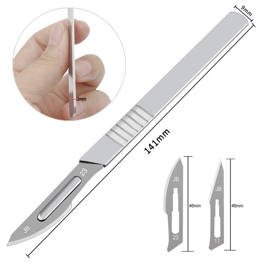Jual Pisau Bedah no 11 23 / Mata Gagang Surgical Blade Operasi | Shopee ...