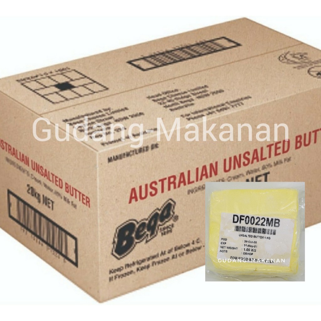 Jual Bega Unsalted Butter / Mentega Tawar 1kg | Shopee Indonesia