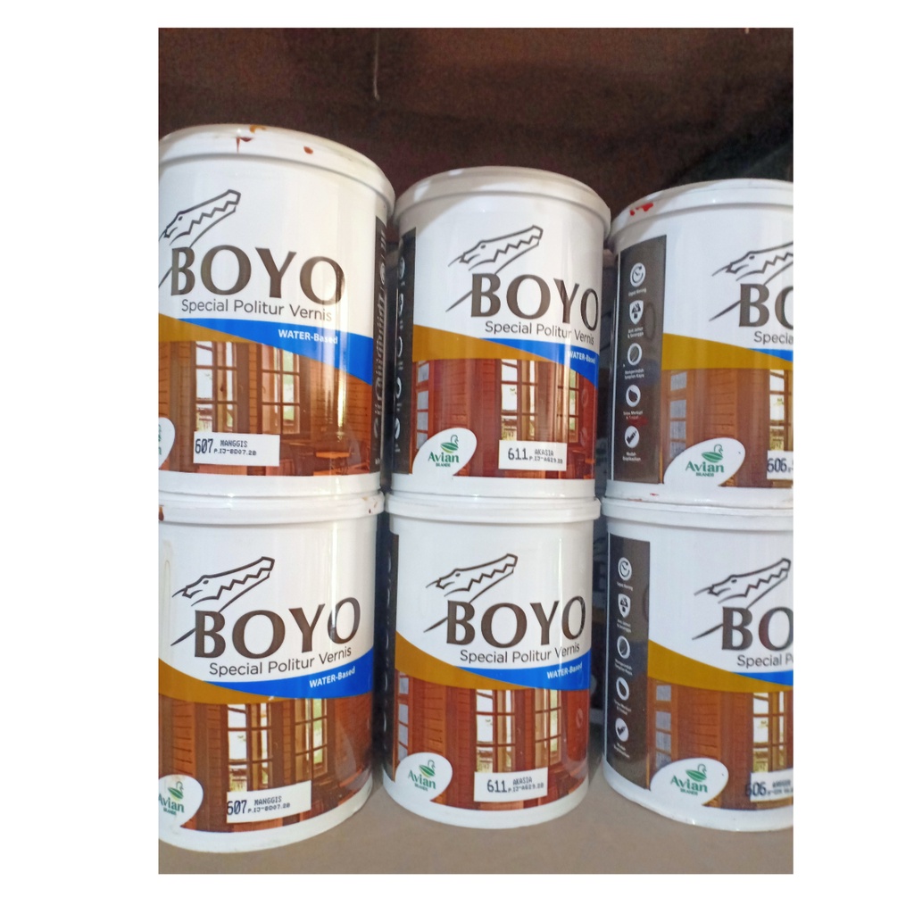 Jual Cat kayu politur BOYO Water Based 1 kg vernis pelitur | Shopee ...