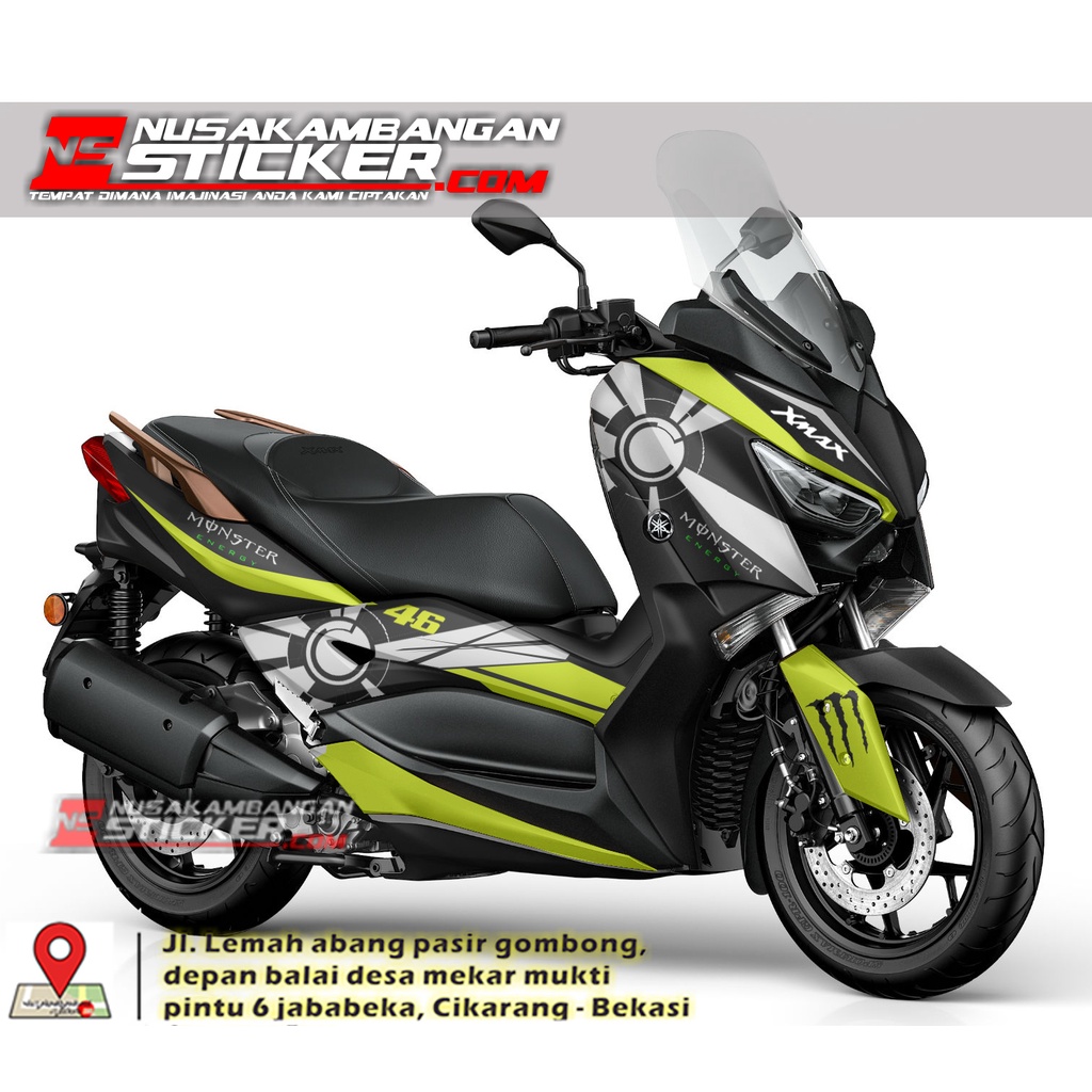 Jual Stiker XMAX Hitam Kombinasi Kuning | Shopee Indonesia