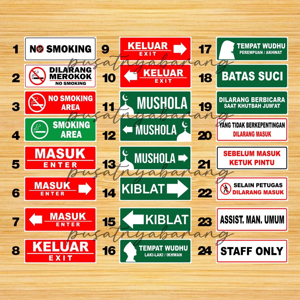 Jual STICKER PERINGATAN ALL VARIAN WATERPROOF BISA CUSTOM - STICKER ...