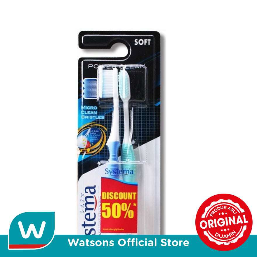 Jual Systema Tooth Brush Power Clean Soft 2's | Shopee Indonesia