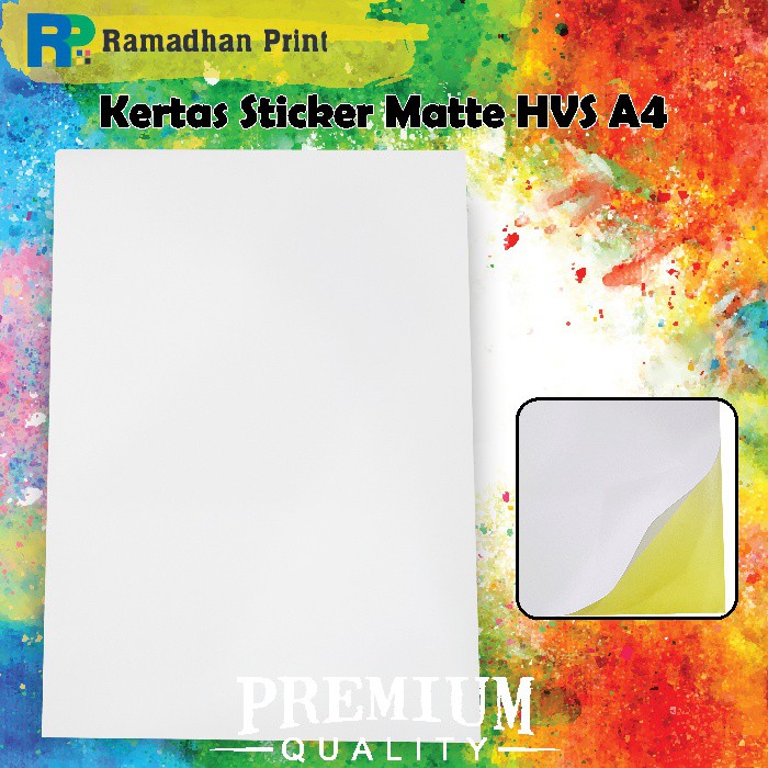 Jual Kertas Stiker A4 Hvs Matte Folio Doff Stiker Label Printable ...
