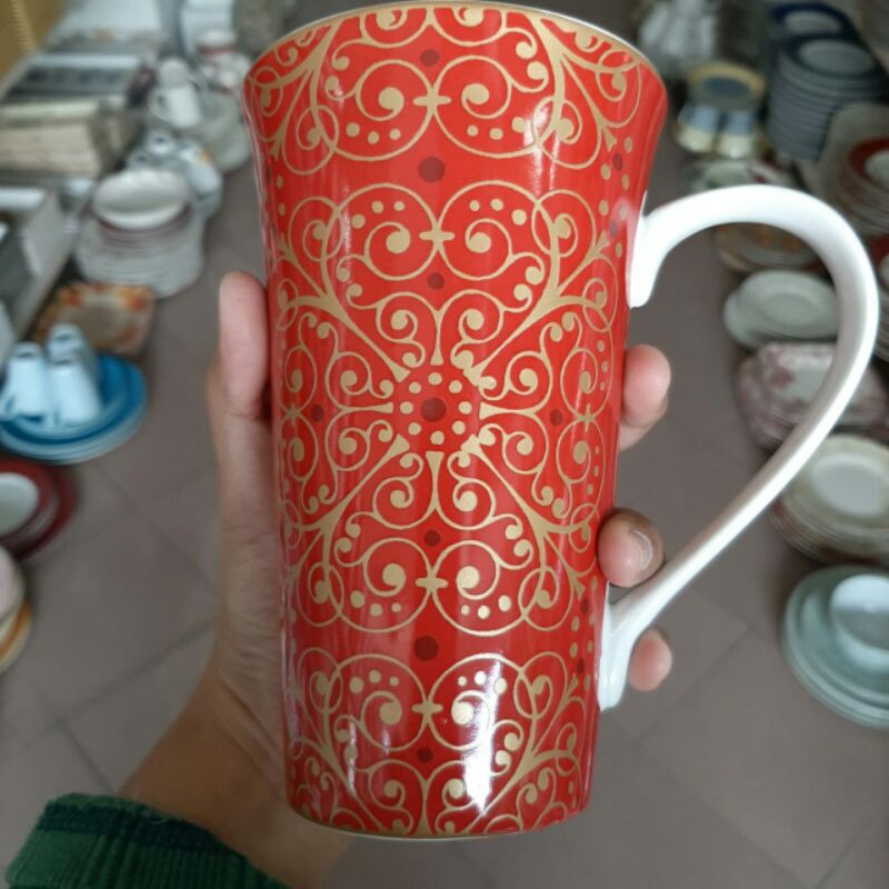 Jual MUG JUMBO GELAS KERAMIK SANGO CANTIK MOTIF CHINESE IMLEK MANDARIN ...