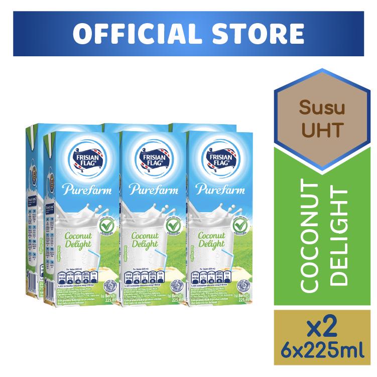 Jual Frisian Flag UHT Coconut Delight 225ml x 6 x 2 | Shopee Indonesia