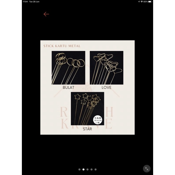 Jual stick / stik kartu ucapan besi untuk bucket bunga | Shopee Indonesia