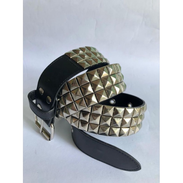 Jual belt sabuk kulit spike punk rock n roll Korea street wear stud ...