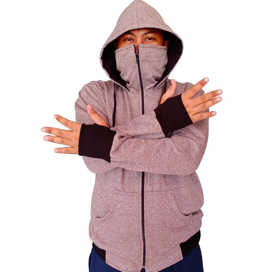 Jual JAKET NINJA ROUNDHAND JUMBO PRIA WANITA FLEECE TUTON POLOS DEWASA ...