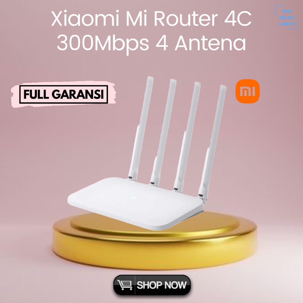 Jual Xiaomi Mi Router 4C 300Mbps 4 Antena Xiaomi Mi Wifi Range Extender Repeater Router Ruter ...