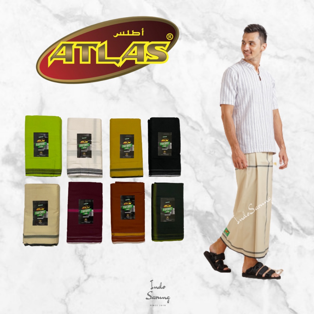 Jual Sarung Atlas Favorit 500 Motif Monochrome Kain Tenun untuk Sholat ...