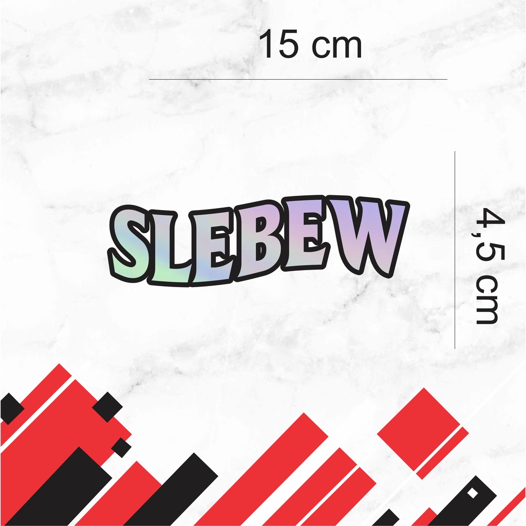 Jual Sticker Cutting Hologram Slebew Viral | Shopee Indonesia