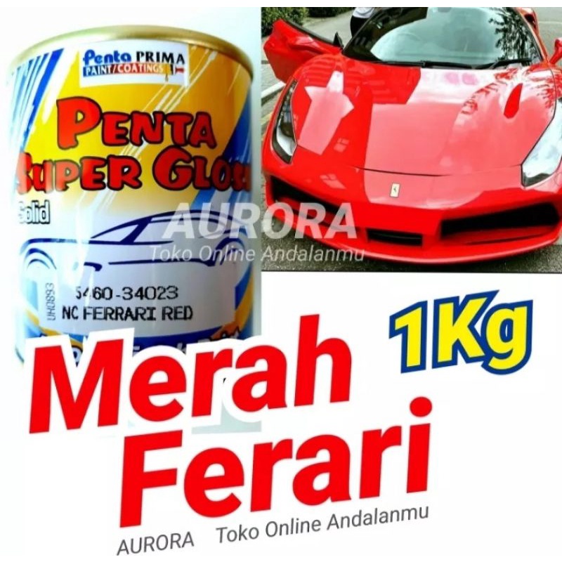 Jual Cat Penta Super Gloss 5460-34023 NC Ferrari Red 1Kg Merah Ferari ...