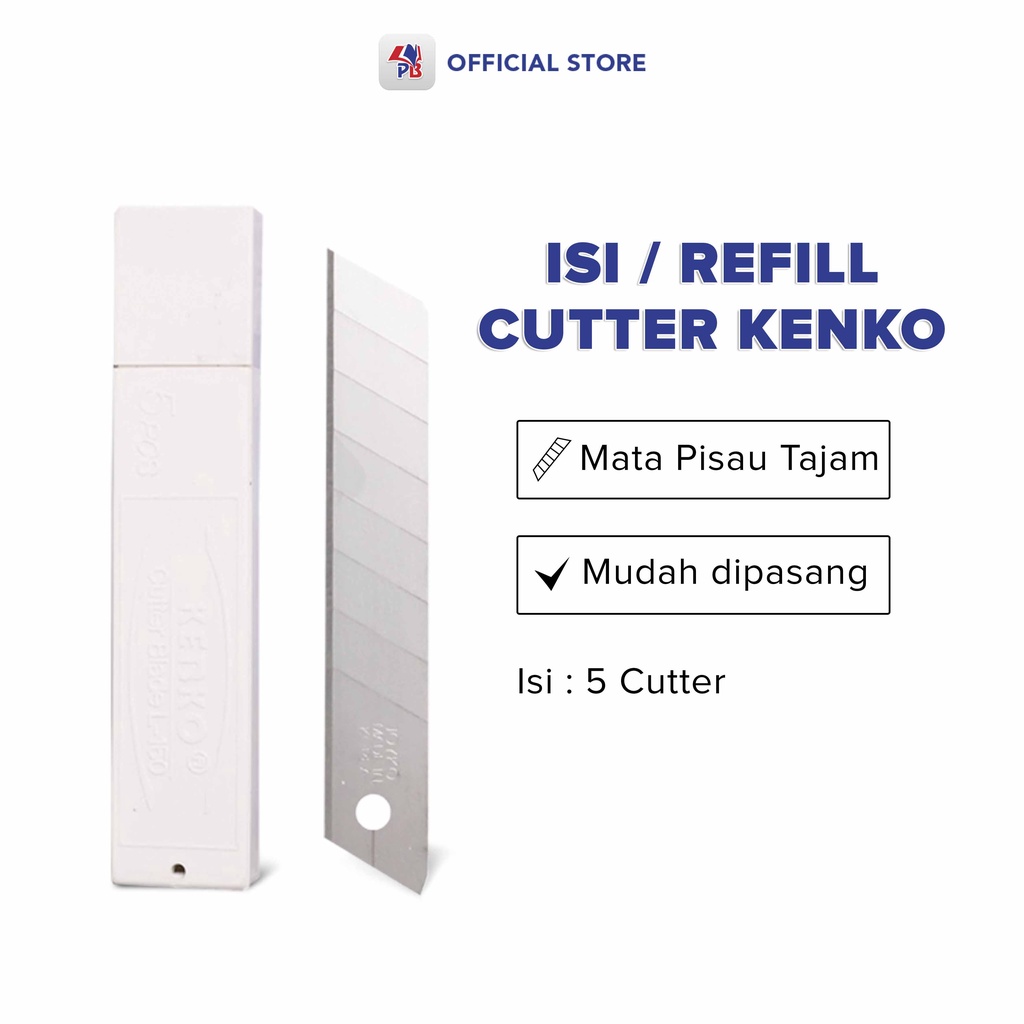 Jual Isi Cutter Kenko L 150 Besar Refill Cutter Isi 5 Mata Pisau / PB ...