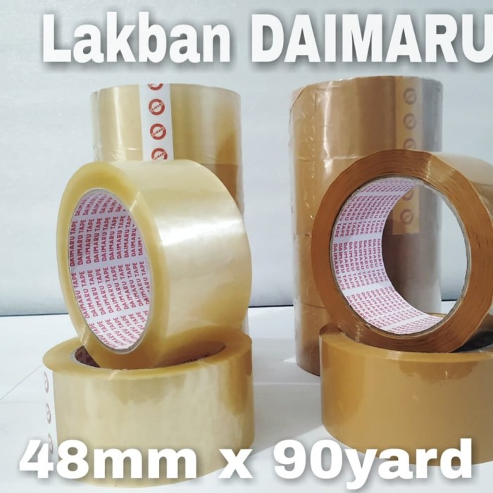 Jual Daimaru Plakban 48mm x 90yard (1 Slop= 6 roll)/Isolasi Besar 2 inch/Solasi OPP Lakban ...