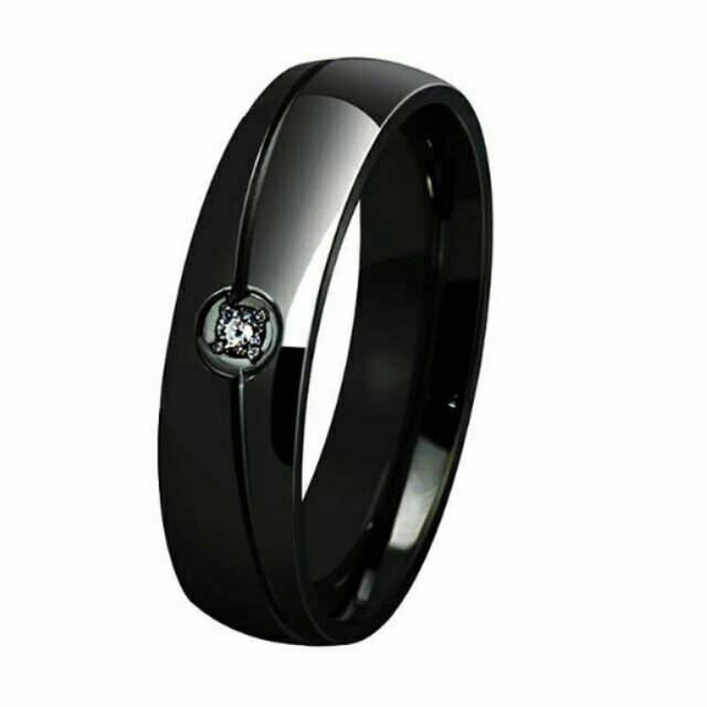 Jual Cincin cowok/cincin pria/cincin hitam/cincin titanium/cincin polos ...