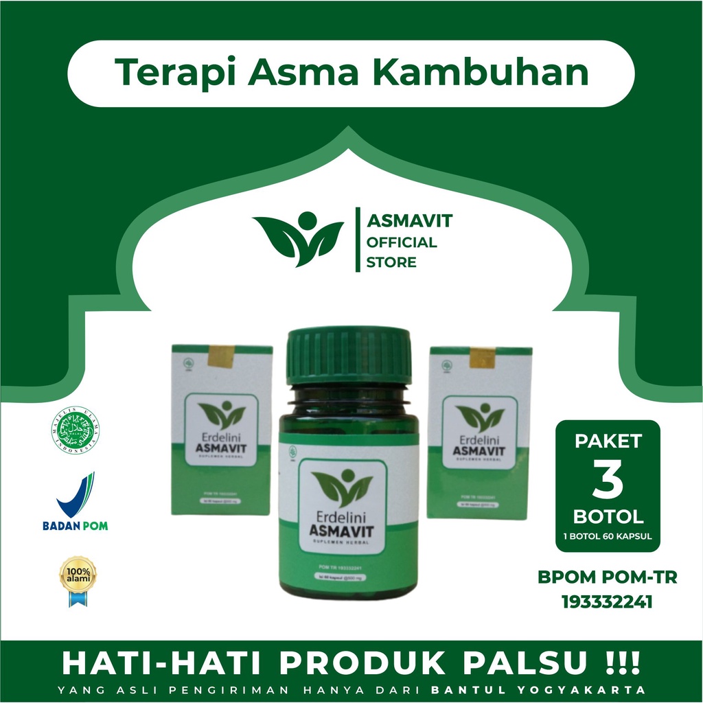 Jual [100% ORIGINAL] PAKET 6 BOTOL ASMAVIT - HERBAL SPESIALIS UNTUK PENGOBATAN ASMA, SESAK NAFAS ...