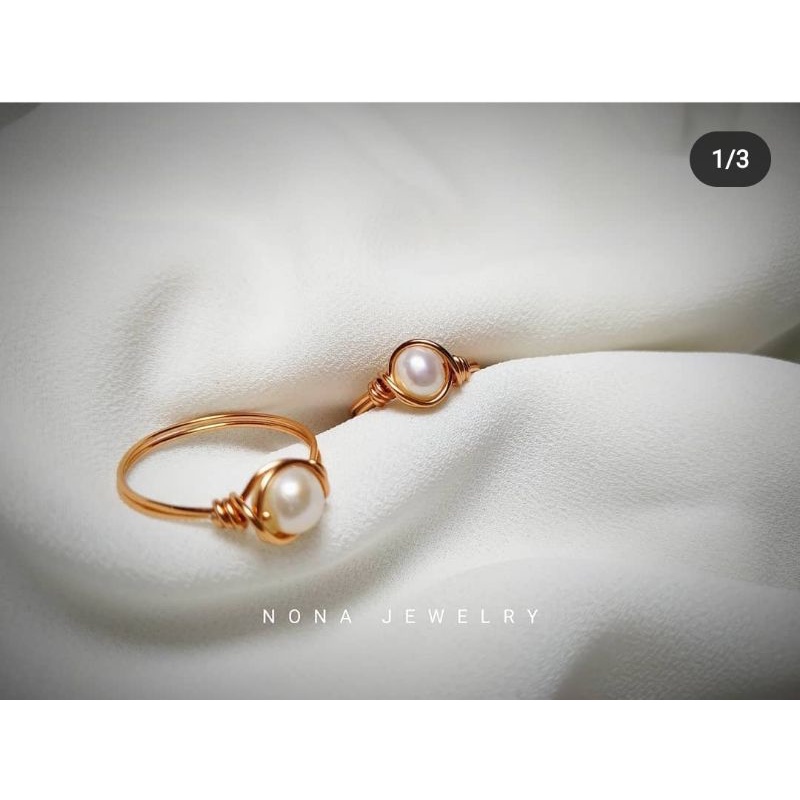 Jual Aruna | Cincin Tembaga Wanita Elegan | Cincin Mutiara | Handmade ...