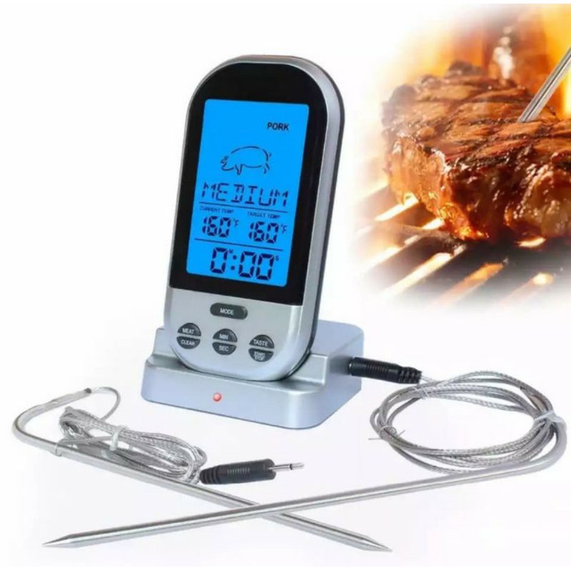 Jual Termometer Masak BBQ Grill Thermometer Digital Oven Smoker ...