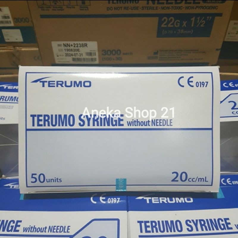 Jual Syringe Terumo 20 cc | Spuit Terumo 20cc - Alat bantu Suntik 20 ml ...