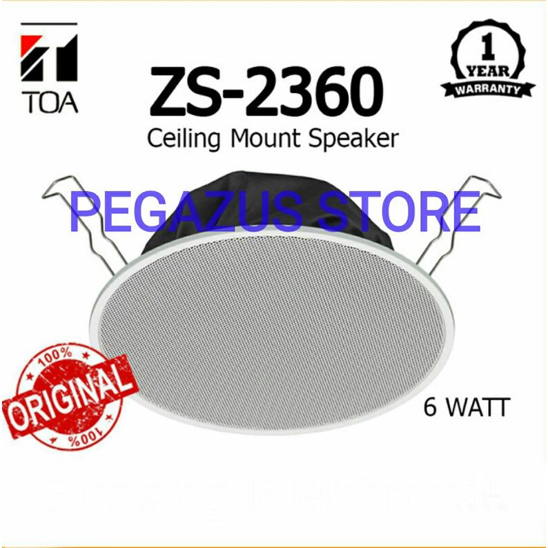 Jual TOA ZS2360 ZS-2360 AS Ceiling Speaker Plafon 6W Original Ori ...