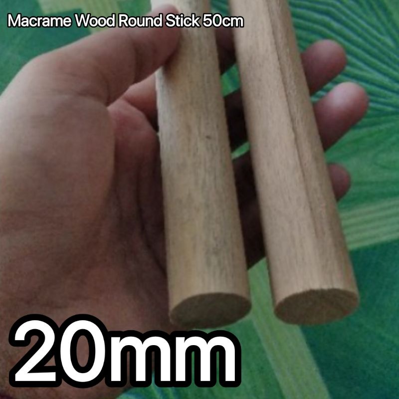 Jual Macrame Wood Round Stick - Stik Kayu Bulat Lingkaran Dowel ...