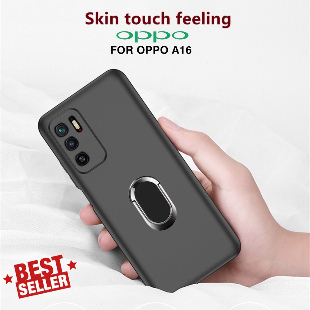 Jual Case Oppo A16 Ring Slim Matte Macaron List Camera Protection ...