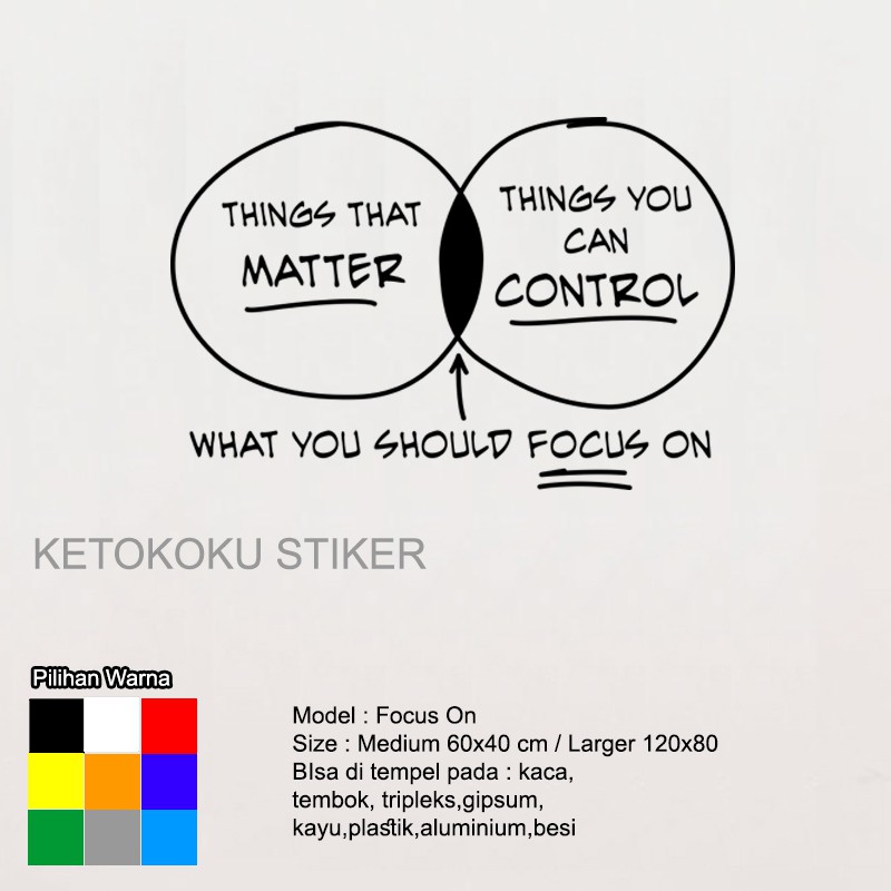 Jual Stiker Dinding Motivasi Kantor Fokus Kerja Cutting Sticker bisa di ...