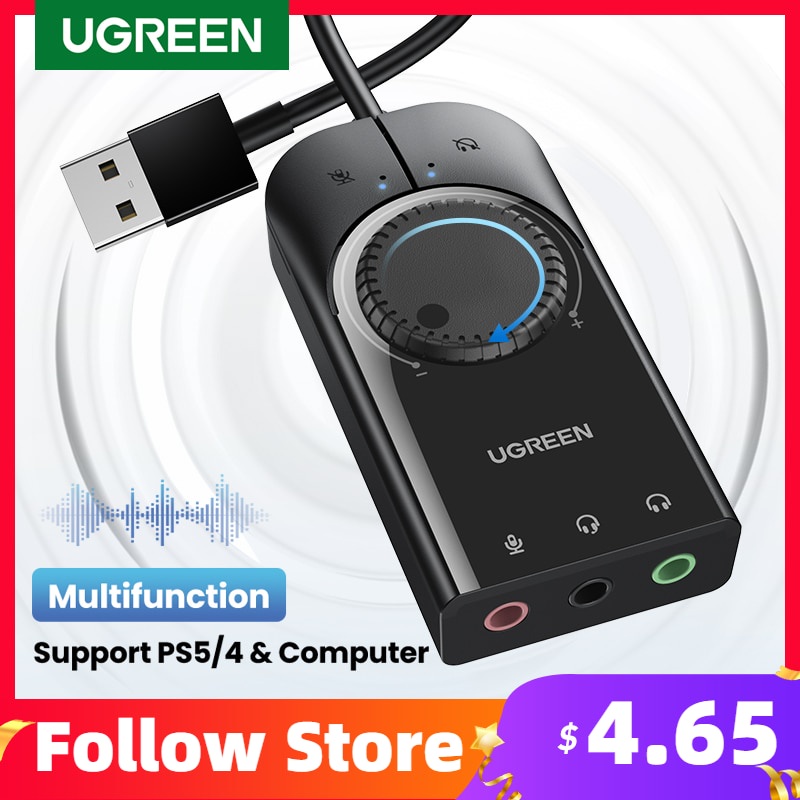 Jual PREORDER UGREEN Sound Card USB Audio Interface External 3.5mm ...