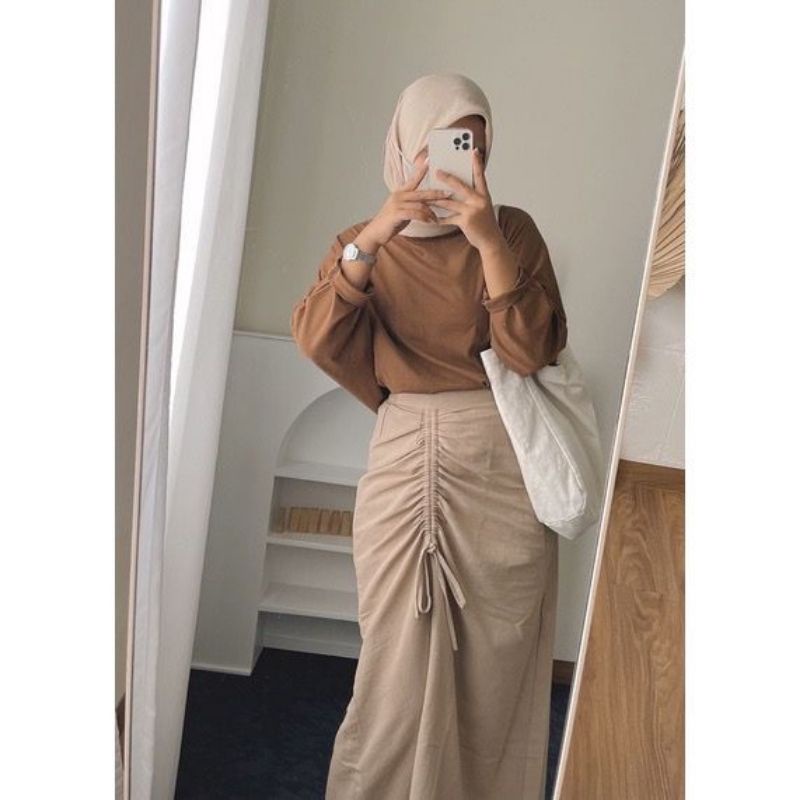 Jual Rok Serut Crinkle / Rok Serut Panjang / Rok Crinkle Airflow ...