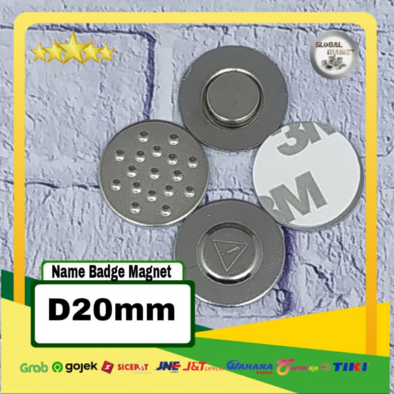 Jual Magnet Nama 3M / D20mm/1set (plat magnet dan plat besi 3M ...
