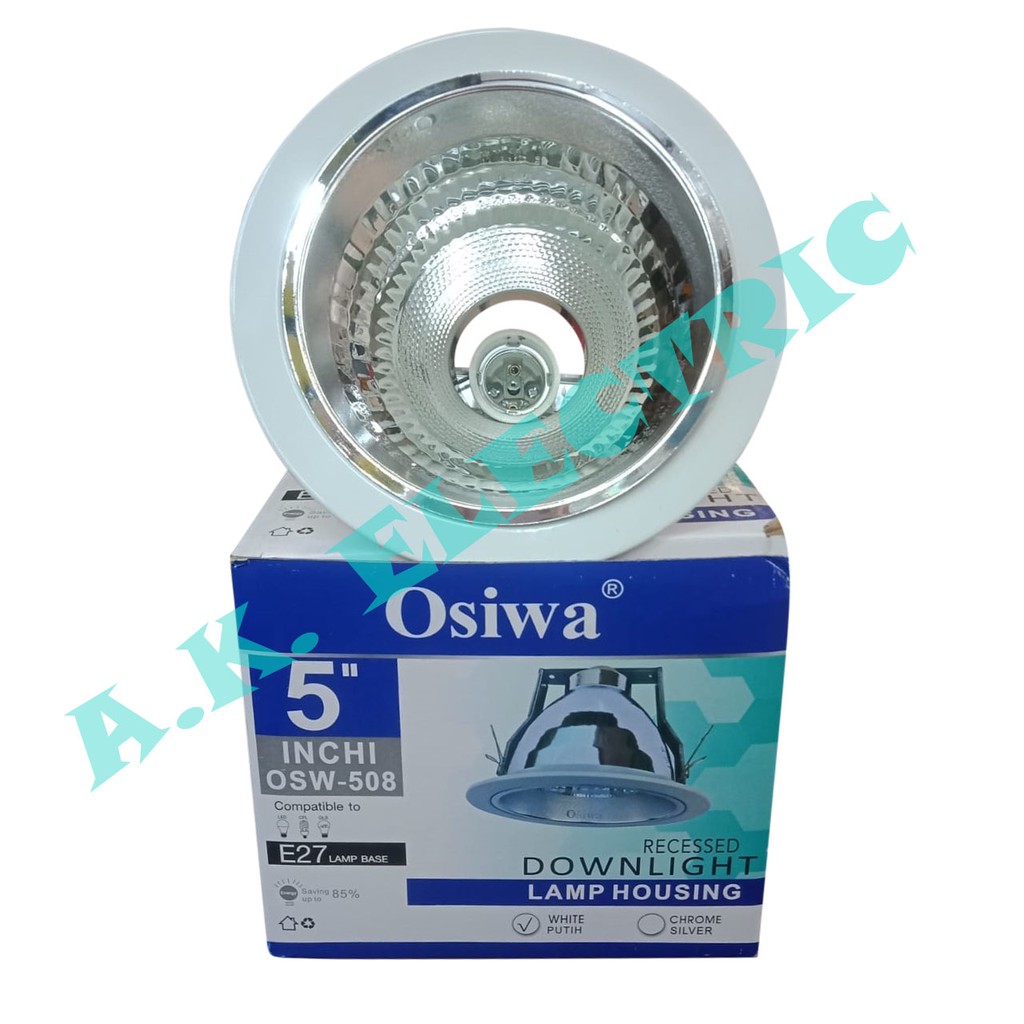 Jual FITTING / KAP LAMPU DOWNLIGHT TANAM OSIWA 5 INCH PUTIH | Shopee ...