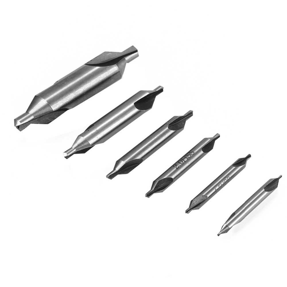 Jual Mata Bor Center Drill Bits Set Precision Countersinks 6 PCS ...