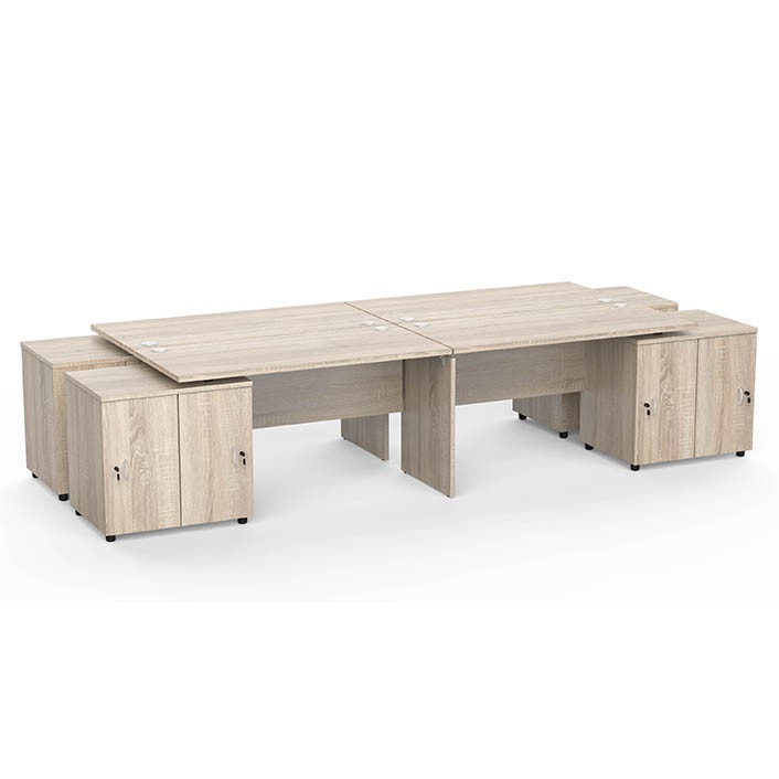 Jual Meja kerja workstation 4 orang + laci (TB 3014 SDD SOK) | Shopee ...