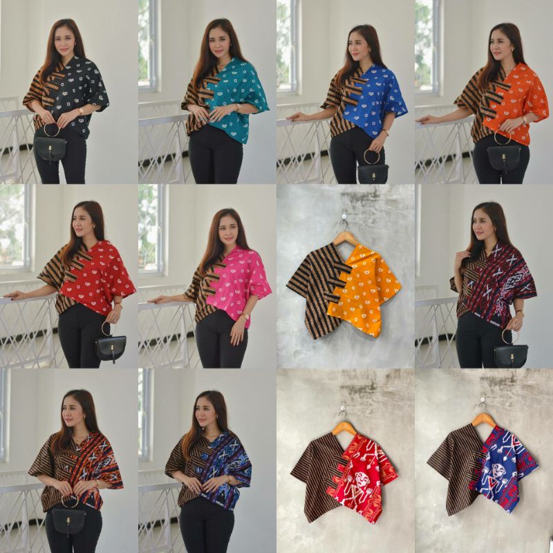 Jual Crop Top Batik / Cuttingan Oversize TANA | Shopee Indonesia