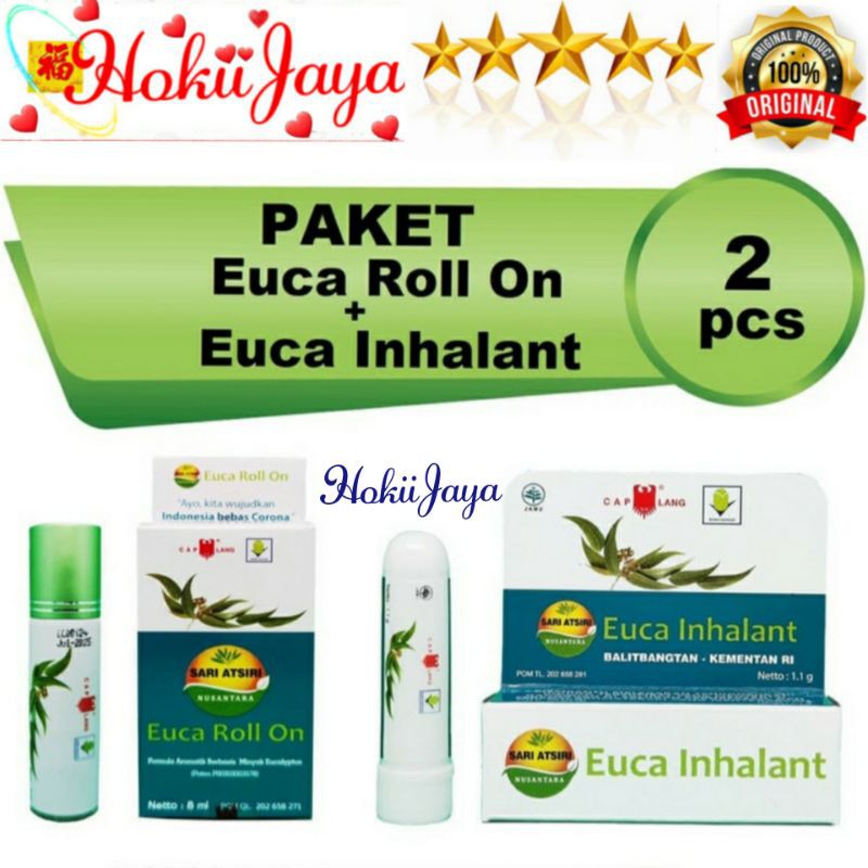 Jual PAKET Euca Roll On 8ml + Euca Inhalant 1,1gr - CAP LANG | Shopee ...