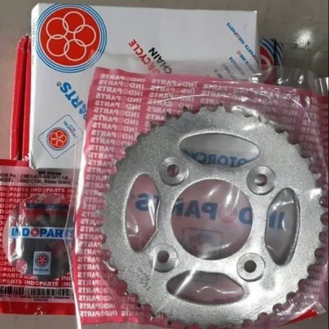 Jual Gir Set/Gear Rantai Paket Supra Fit New/Revo 100 Old Indopart ...
