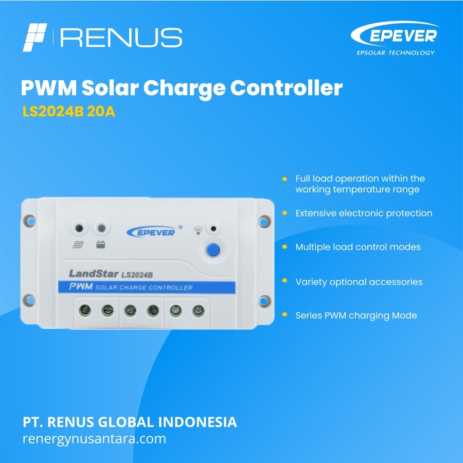 Jual Solar Charge Controllers EPEVER LS2024B PWM 20A | Shopee Indonesia