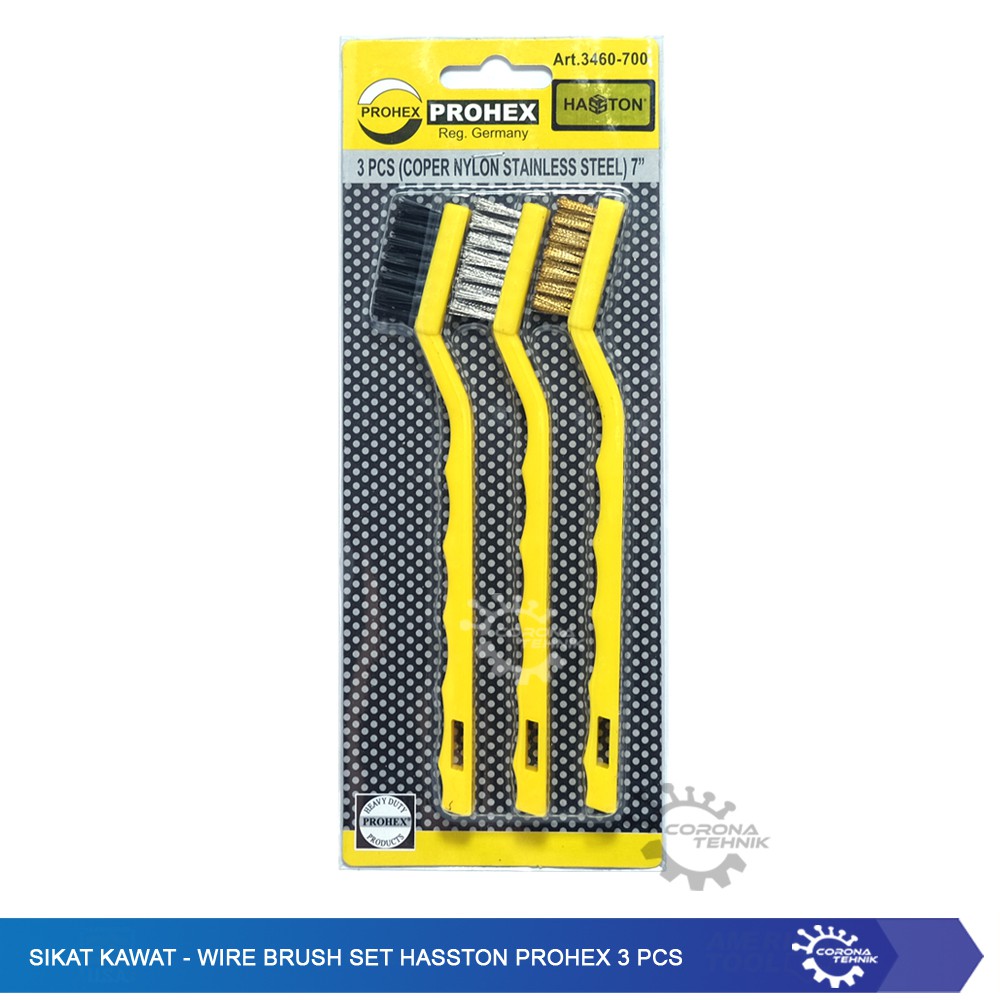 Jual Sikat Kawat Wire Brush Set Hasston Prohex 3 Pcs Shopee Indonesia