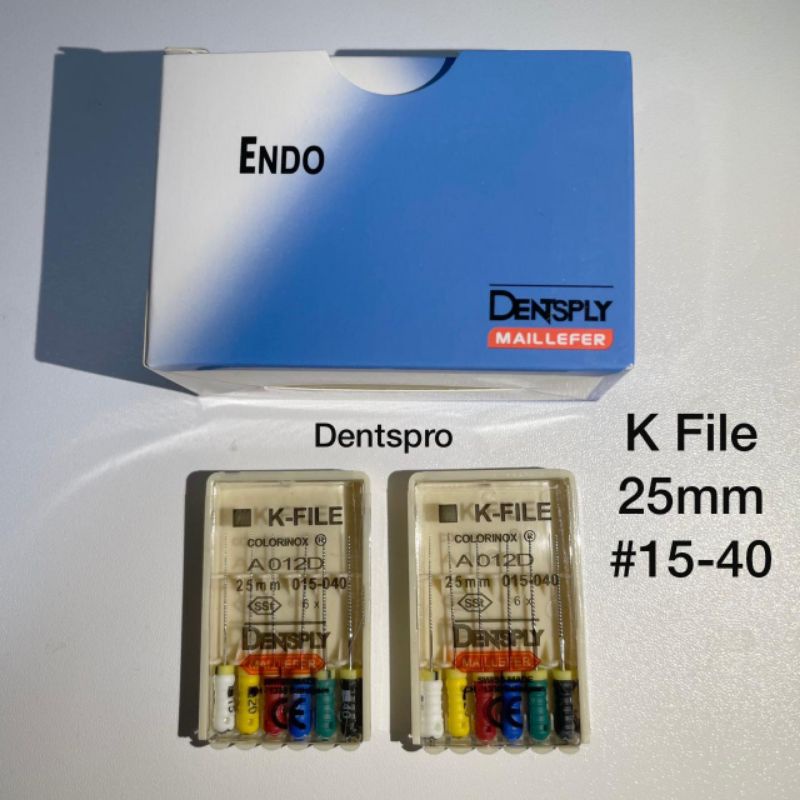 Jual Dentsply Jarum Endo K File 25mm 15-40 | Shopee Indonesia