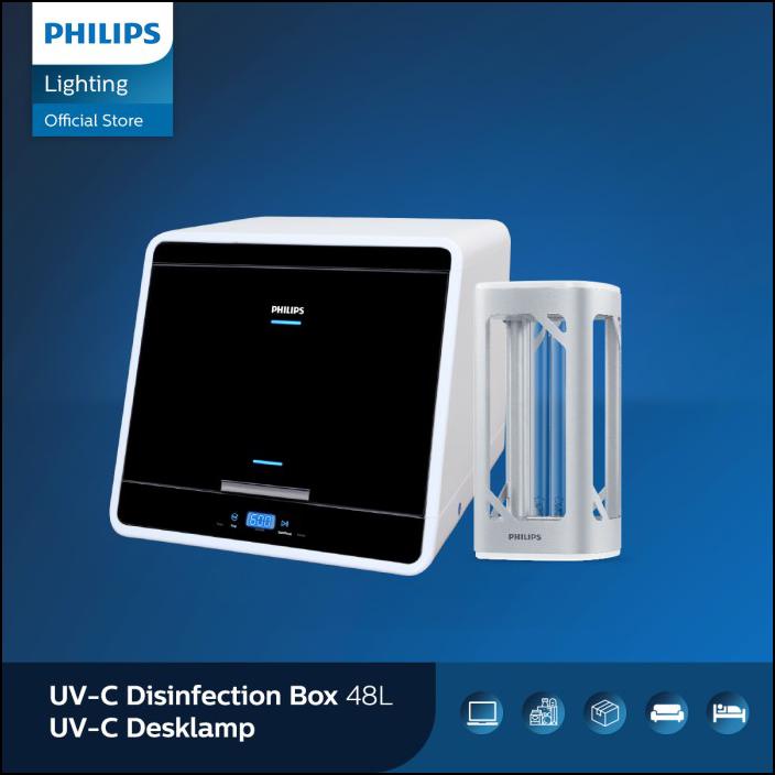 Jual PHILIPS BUNDLING UVC DISINFECTION BOX 48L + UVC DESK LAMP | Shopee Indonesia