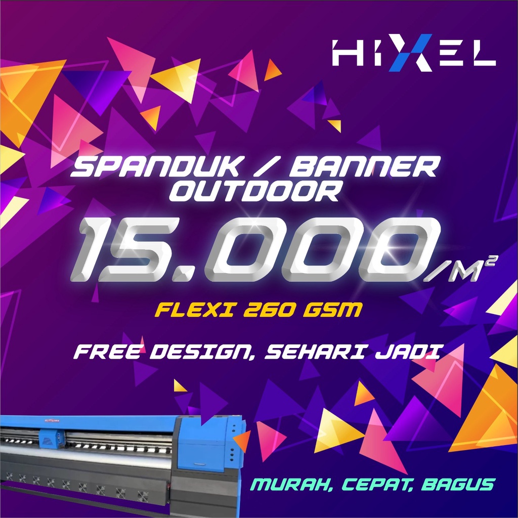 Jual CETAK BANNER, SPANDUK BAHAN FELXI 260gsm | Shopee Indonesia