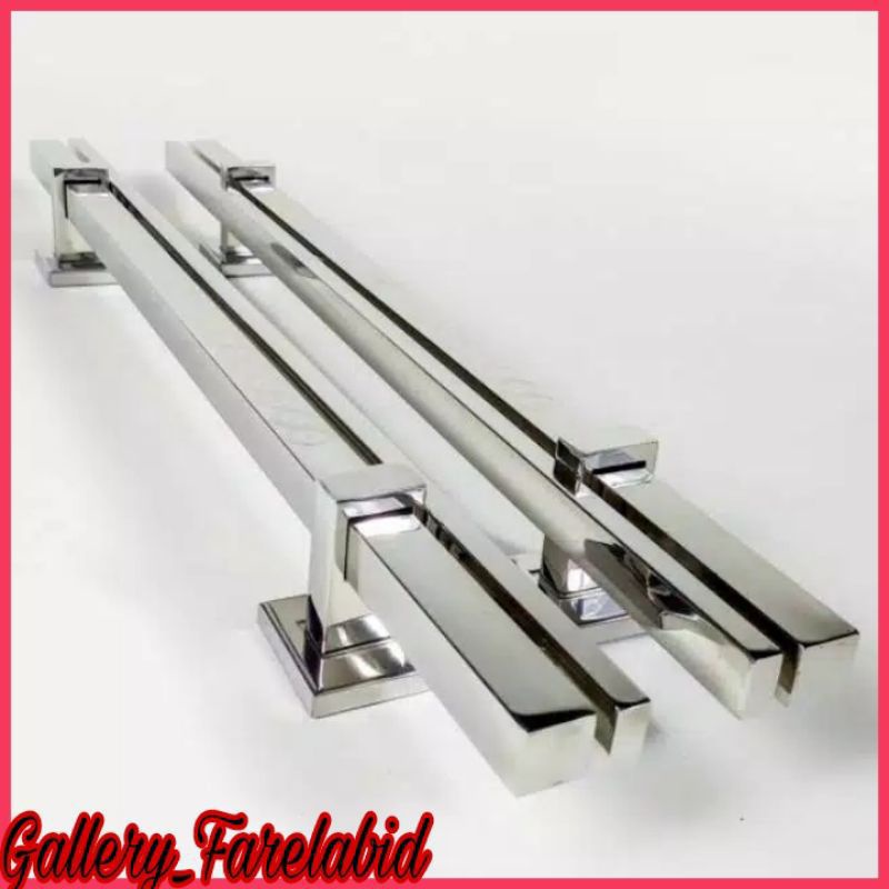 Jual Handle Pintu Rumah Stainless 60 Cm Set Kunci Gagang Pintu Pegangan ...
